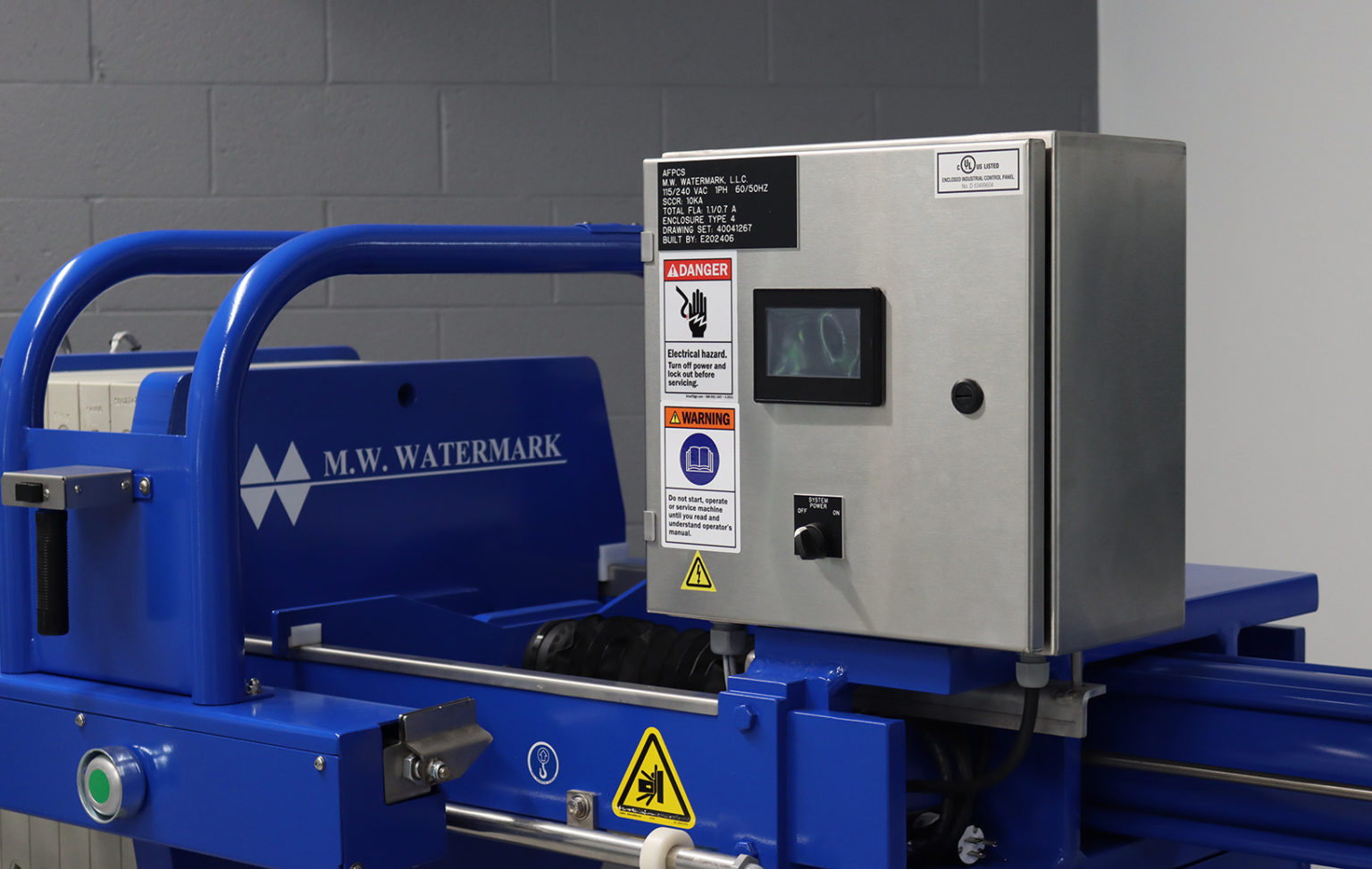 Filter Press Control Options: M.W.Watermark